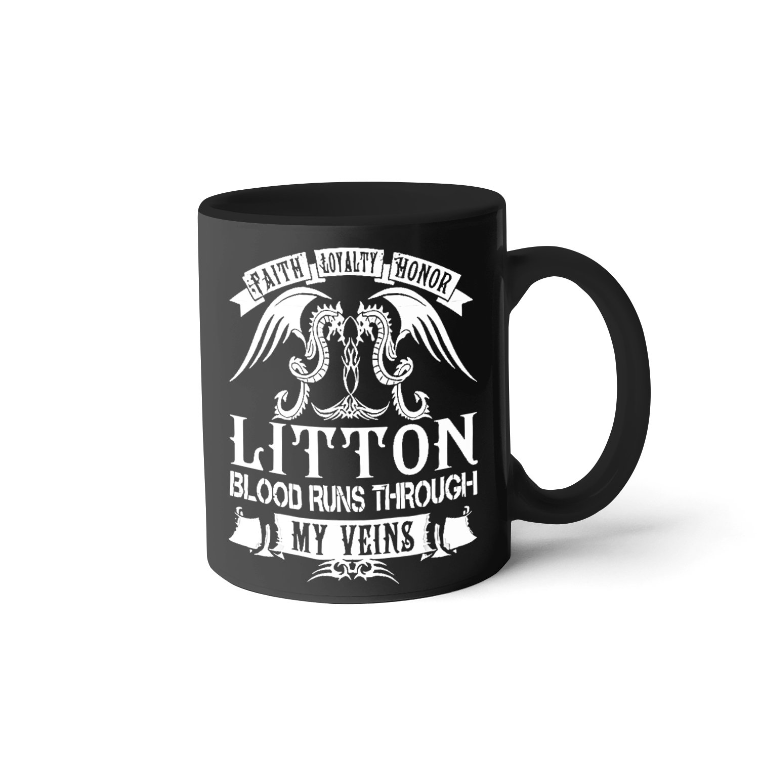 Custom Name Blood Runs Through My Veins Coffee Mug - Seseable